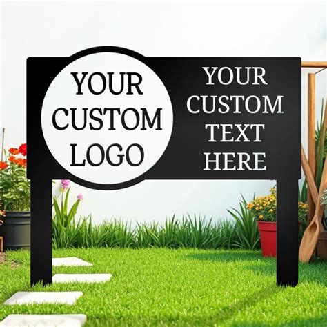 Custom Metal Yard Address Sign Personalized House Number Business Logo