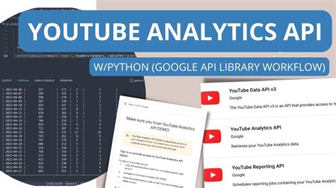 YouTube Analytics API With Python May New Google API Library YouTube