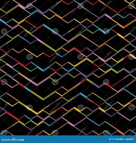 Vector Geometric Cubes Background Dark Isometric Pattern Stock Vector