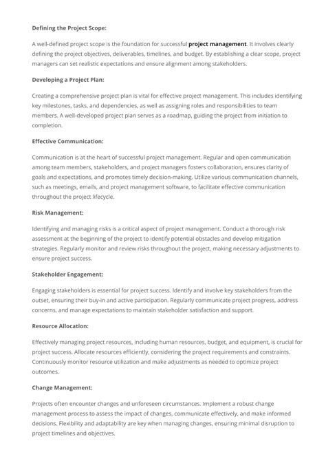 Mastering Project Management Key Principles And Practicespdf
