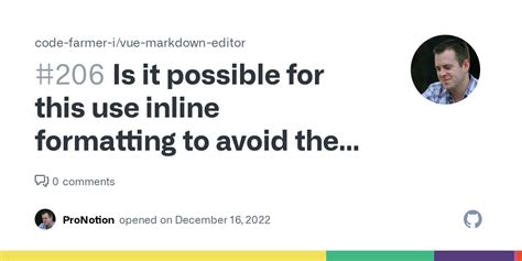 Is It Possible For This Use Inline Formatting To Avoid The Need For A Separate Preview Issue