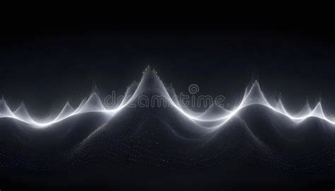 Abstract Glowing Waveform Visualization Against A Dark Background Ideal For Data And Technology