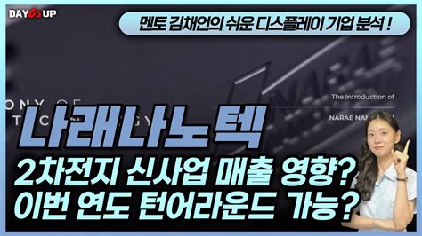 나래나노텍 주가전망 2차전지 신사업으로 매출 영향 줄까 이번 연도 턴어라운드는 가능할까 Youtube