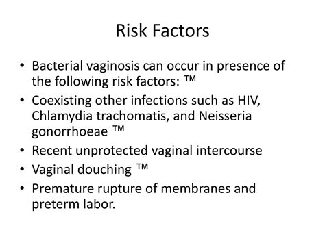 Bacterial Vaginosis And Gonococcal Infectionpptx