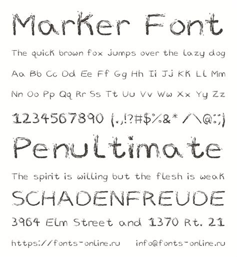 marker font font