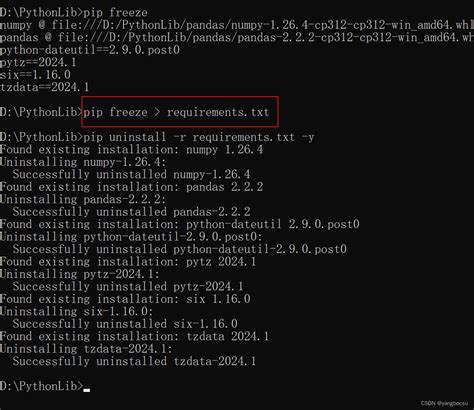 如何使用 Pip 卸载所有已安装的 Python 包？pip卸载已安装的包 Csdn博客