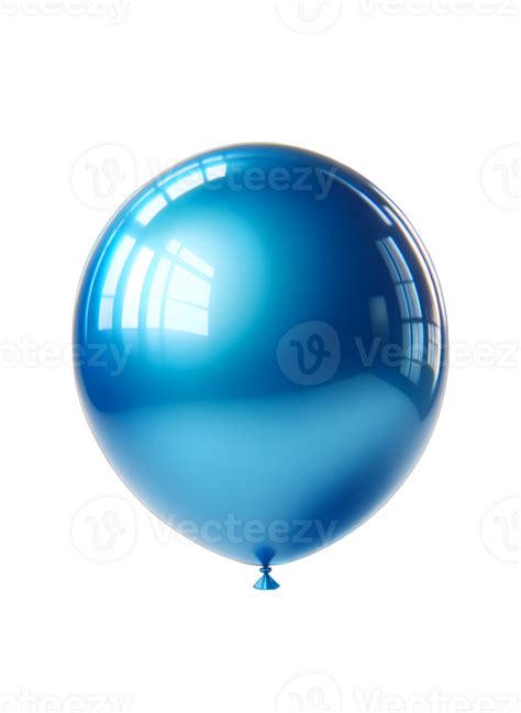 Ai Generated Blue Glossy Balloon 34765408 Png