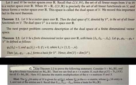 let v and w be vector spaces over r recall that