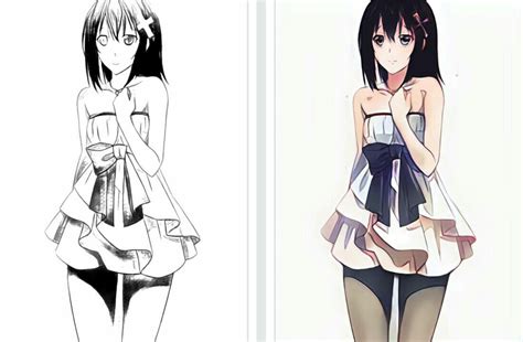 线稿的自动上色 夜明的孤行灯