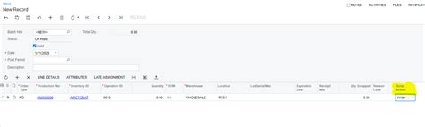 recording scrap to expense at the move transaction community