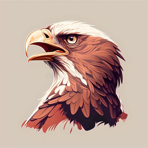Eagle Head Vector Illustration Isolated On White Background Vector