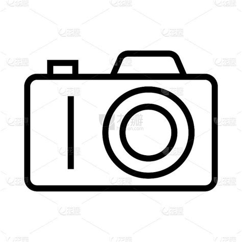 相机细线矢量图标