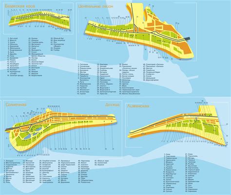 Карта Затоки с районами Подробная карта Затоки с отелями и базами отдыха на 2022 Grand More