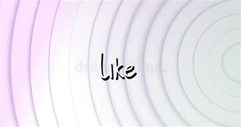 Animation Of Like Text Over White Pulsating Circles Background Stock