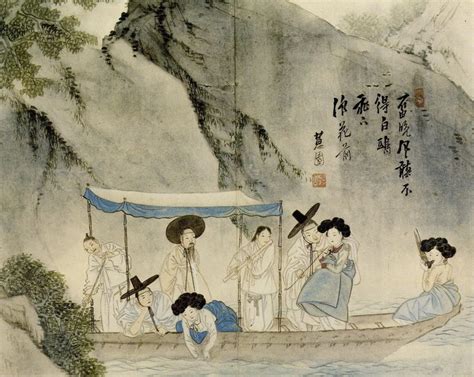 단원 김홍도 긍재 김득신 혜원 신윤복 3대 풍속화가의 풍속화 이미지 포함 그림 칠하기 일본 예술