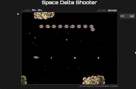 Space Delta Shooter Game In Javascript Free Source Code Sourcecodester