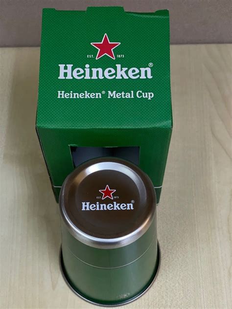 Heineken Metal Cup 傢俬＆家居 廚具和餐具 廚水杯、水壺 Carousell