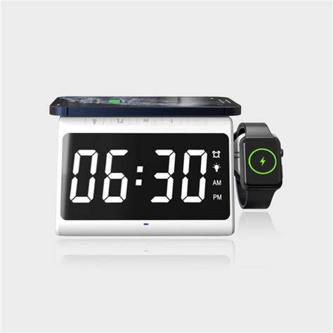 데스크테리어 무선충전기 Led알람시계 Magsafe 가능 5in1 기프트사파리