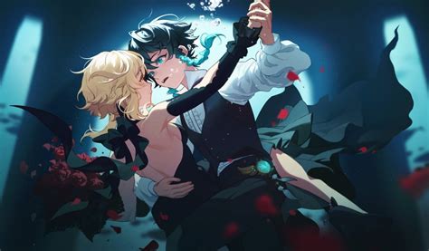 Lumine And Venti Genshin Impact Drawn By Fridaynightcat Danbooru