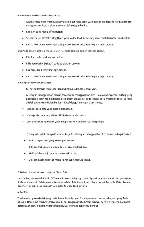 Pengertian Miscrosoft Excel Pdf