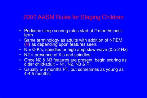 Ppt Pediatric Sleep Scoring Issues Patrick Sorenson Ma Rpsgt Powerpoint Presentation Id