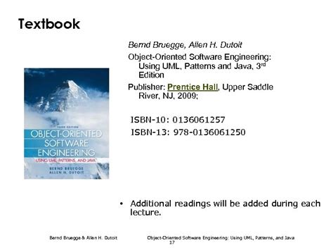 Object Oriented Software Engineering Using Uml Patterns And Java