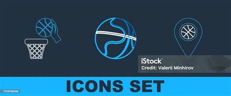 라인 계획 전략 개념 농구 공과 바구니 농구 아이콘이 있는 스톱워치를 설정합니다 벡터 경기장에 대한 스톡 벡터 아트 및 기타 이미지 경기장 경쟁 계획 Istock