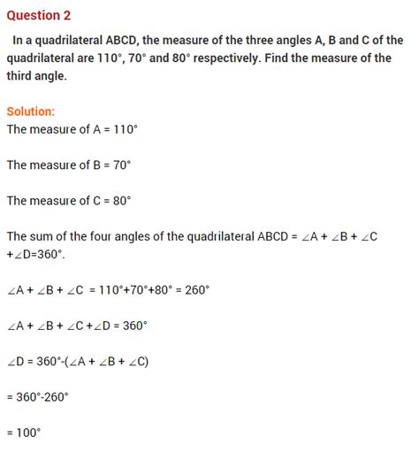 Understanding Quadrilaterals Class 8 Extra Questions Maths Chapter 3 Merit Batch
