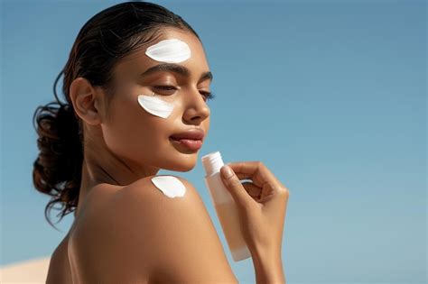 Premium Photo Sunscreen Application