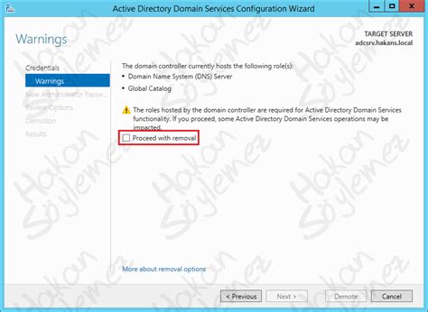 additional domain controller kaldırma hakan sÖylemez