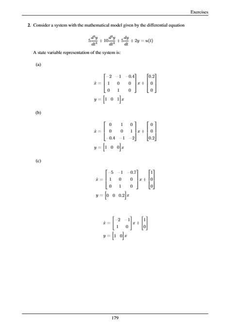 Solved Consider A System With The Mathematical Model Given