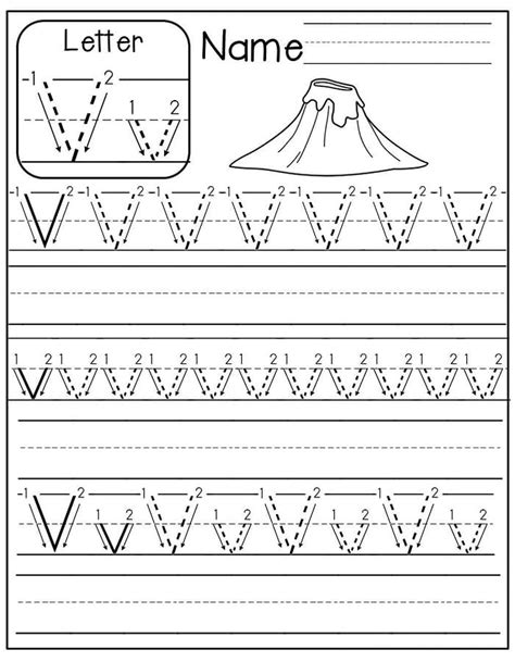 Printable Alphabet Letter V Tracing Free Download And Print For You