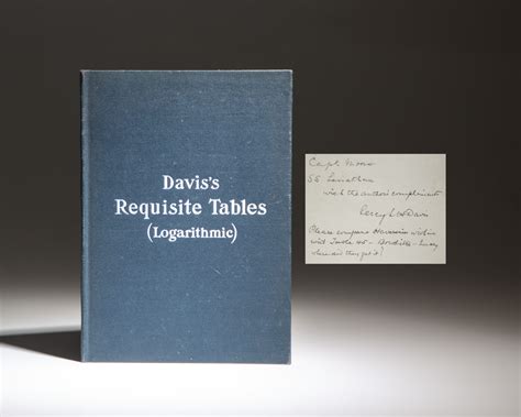 Requisite Tables Containing Tables Of Logarithms Of Numbers The First Edition Rare Books