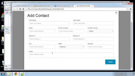 8 53 PHP And MySQL Address Book Foundation UI YouTube