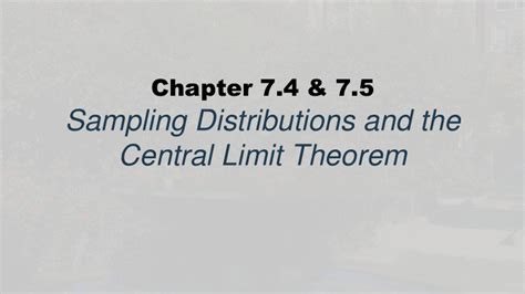 Ppt Central Limit Theorem Learning Objectives At The End Of This