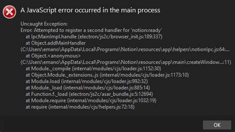 Js Error When Launching Notion · Issue 482 · Notion Enhancernotion