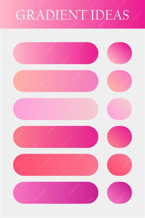 Premium Vector A Set Gradient Color Pallete Dradation Colour Template