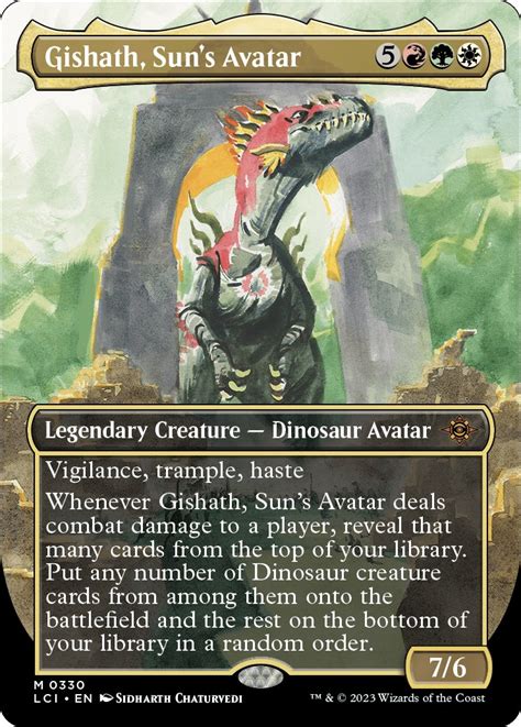 Gishath Suns Avatar Borderless The Lost Caverns Of Ixalan Magic The Gathering