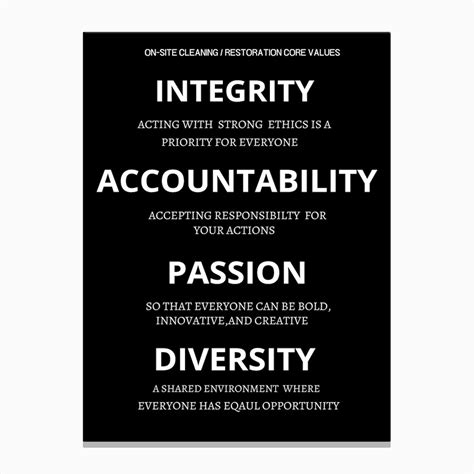 Core Values Canvas Print By Edsonramosart Fy