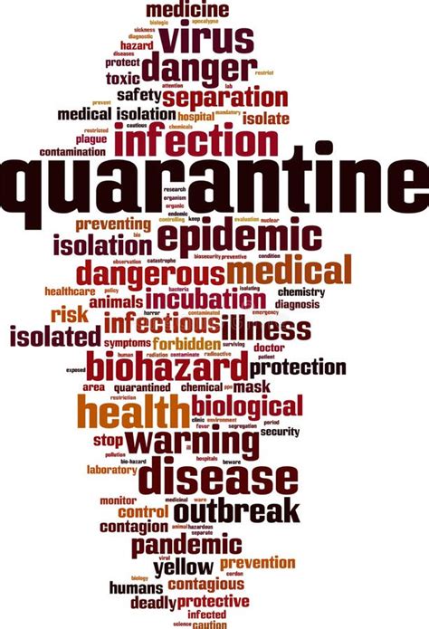 Nube De La Palabra De La Cuarentena Ilustración Del Vector