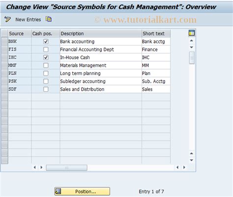 OT SAP Tcode C FI Maintain Table T