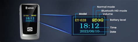 Eyoyo Qr Code Scanner With Lcd Display Mini Portable Bluetooth Barcode Scanner Wireless 1d 2d