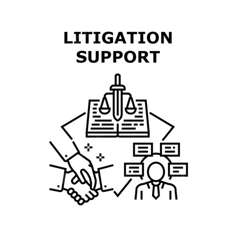 Litigation Support Vector Icon Concept Attorney Litigation