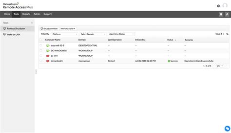 How To Shutdown Or Reboot A Remote Computer Manageengine Remote