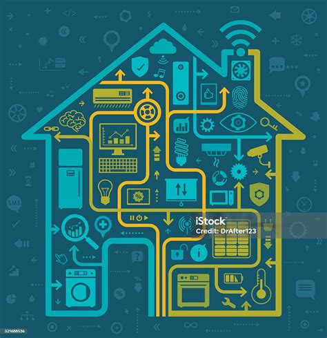 Home Automation Concept Stock Illustration Download Image Now Energy Efficient Home