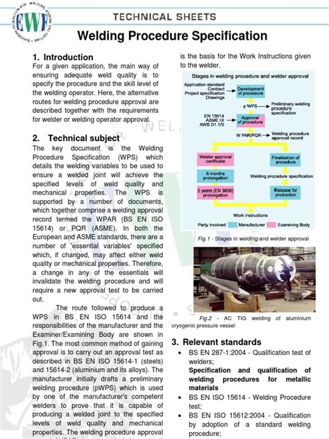 Welding Procedure Specification