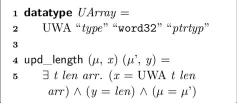 deep embedding of word arrays and length operation in isabelle hol