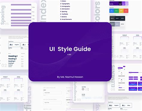 User Interface Style Guide On Behance