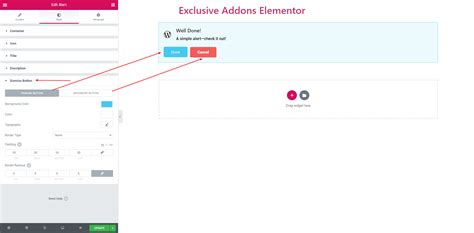 How To Configure And Style Alert Widget Alert Widget Documentation Exclusive Addons