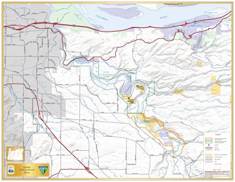 Sandy Wild And Scenic River Map By Bureau Of Land Management Oregon